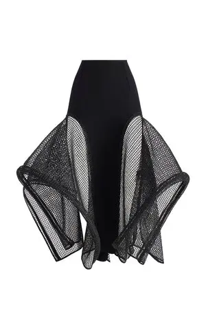 Maticevski Openwork Cotton-blend Skirt - Black