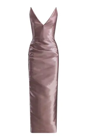 Maticevski Saucy Minx Cotton Midi Dress - Pink