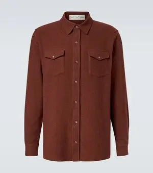 GOD'S TRUE CASHMERE Cashmere Shirt With Sunstone - Red