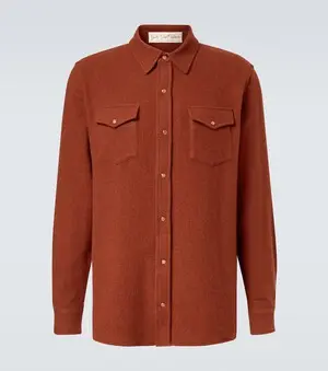 GOD'S TRUE CASHMERE Cashmere Shirt With Sunstone - Red