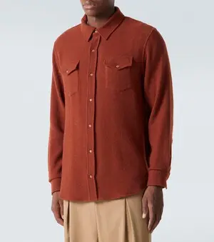 GOD'S TRUE CASHMERE Cashmere Shirt With Sunstone - Red