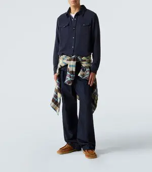 GOD'S TRUE CASHMERE Cashmere Shirt With Emerald - Blue