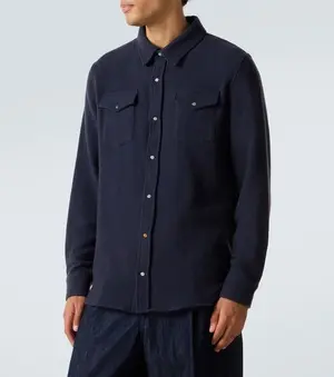 GOD'S TRUE CASHMERE Cashmere Shirt With Emerald - Blue