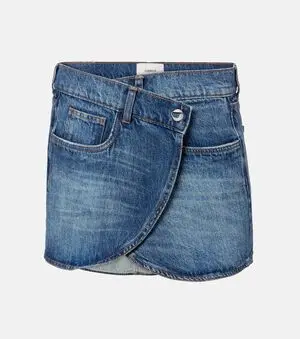 Coperni Denim Wrap Skirt - Blue