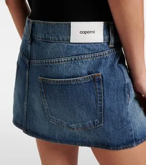 Coperni Denim Wrap Skirt - Blue