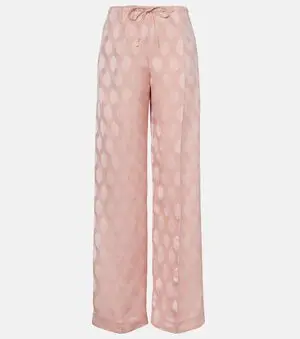 Dries Van Noten Printed Wide-leg Pants - Pink