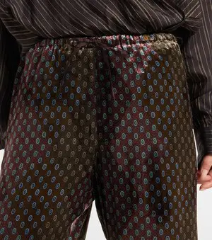 Dries Van Noten Printed Wide-leg Satin Pants - Multicoloured