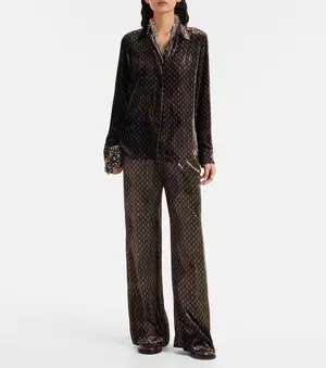 Dries Van Noten Printed Wide-leg Satin Pants - Multicoloured