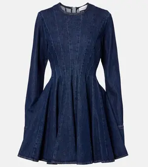 Sportmax Aereo Denim Mini Dress - Blue