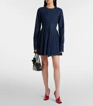 Sportmax Aereo Denim Mini Dress - Blue