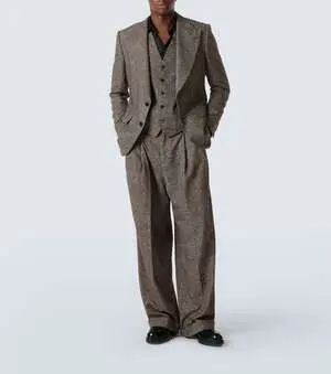 Dolce & Gabbana Checked Single-breasted Blazer - Brown