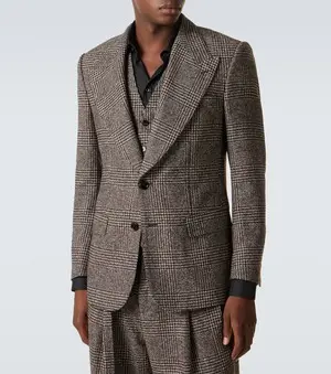 Dolce & Gabbana Checked Single-breasted Blazer - Brown