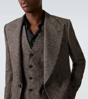 Dolce & Gabbana Checked Single-breasted Blazer - Brown