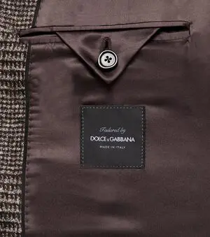 Dolce & Gabbana Checked Single-breasted Blazer - Brown
