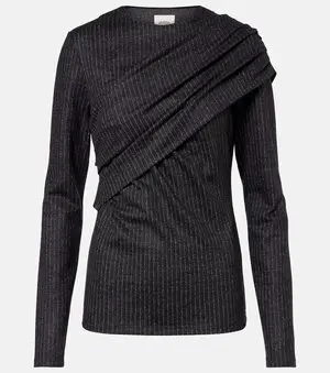 Isabel Marant Étoile Asna Chalk Stripe Top - Grey
