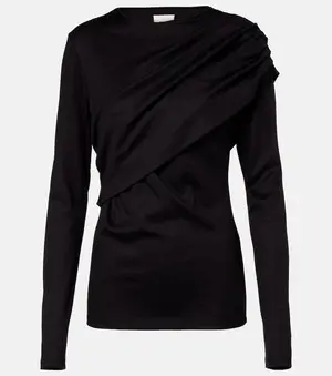 Isabel Marant Asna Draped Virgin Wool Top