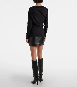 Isabel Marant Étoile Asna Draped Virgin Wool Top - Black