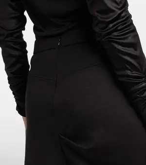 Isabel Marant Étoile Rosaria Draped Virgin Wool Miniskirt - Black