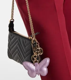Gucci Butterfly Leather Bag Charm