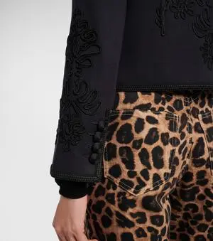 Veronica Beard Latrell Cropped Embroidered Jacket