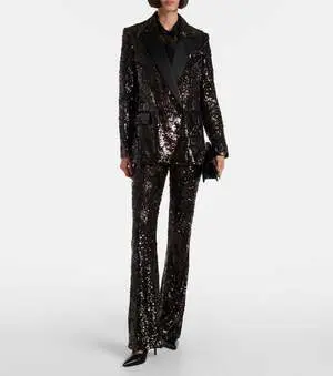 Veronica Beard Sequined Double-breasted Blazer