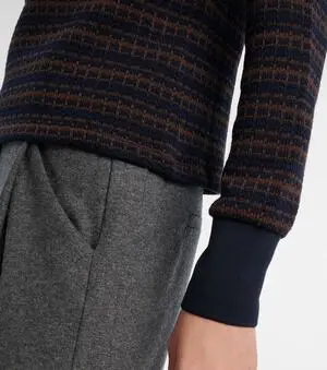 Veronica Beard Kamal Striped Polo Sweater