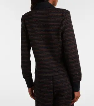 Veronica Beard Kamal Striped Polo Sweater