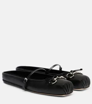 Gucci Horsebit Leather Mules - Black