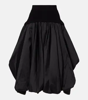 Simkhai Corinn Bubble Midi Skirt - Black
