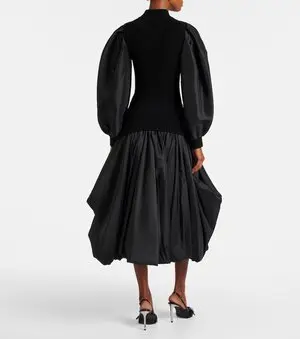 Simkhai Corinn Bubble Midi Skirt - Black