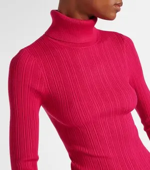 Simkhai Lola Ruffled Turtleneck Sweater