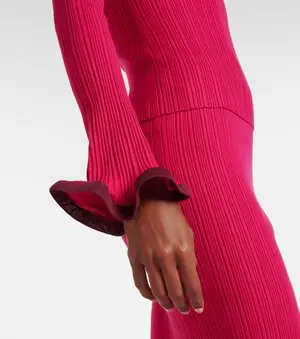Simkhai Lola Ruffled Turtleneck Sweater