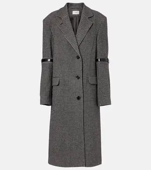 Coperni Houndstooth Wool And Cashmere Coat