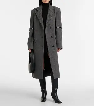 Coperni Houndstooth Wool And Cashmere Coat