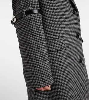 Coperni Houndstooth Wool And Cashmere Coat