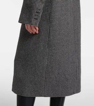 Coperni Houndstooth Wool And Cashmere Coat