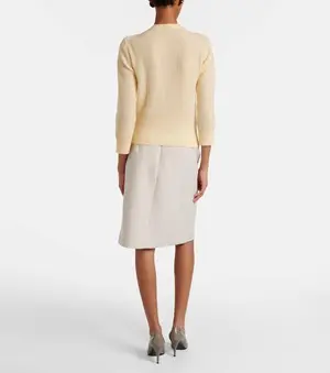JACQUES WEI Beaded Alpaca And Wool-blend Cardigan