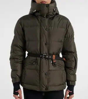 Moncler Salastrains Belted Down Ski Jacket