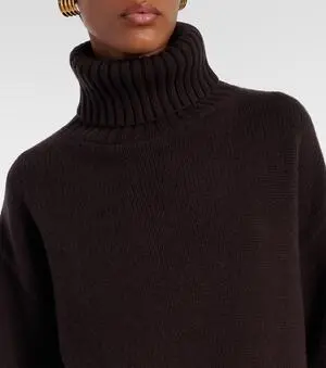 Extreme Cashmere N°434 Crop Xtra Turtleneck Sweater - Brown