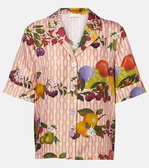 ERES Cherry Printed Silk Twill Shirt - Multicoloured
