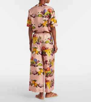 ERES Cannelle Silk Twill Wide-leg Pants - Multicoloured