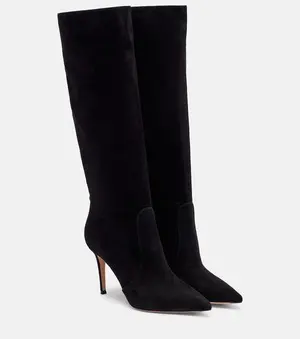 GIANVITO ROSSI Hansen 85 Suede Knee-high Boots