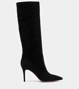 GIANVITO ROSSI Hansen 85 Suede Knee-high Boots
