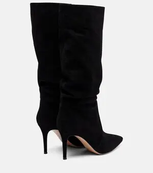 GIANVITO ROSSI Hansen 85 Suede Knee-high Boots - Black