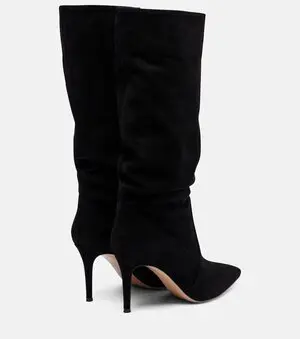 GIANVITO ROSSI Hansen 85 Suede Knee-high Boots - Black