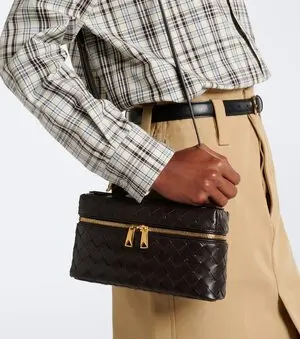 Bottega Veneta Bang Bang Intrecciato Leather Vanity Bag - Brown