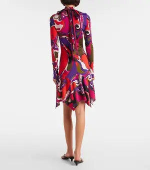 Emilio Pucci Orchidee Jersey Minidress