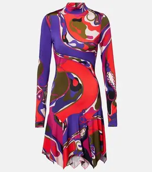 Emilio Pucci Orchidee Jersey Minidress - Multicoloured