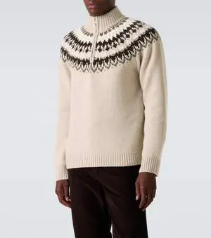 Arch4 Mr. Saint Gervais Cashmere Half-zip Sweater - Beige