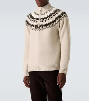 Arch4 Mr. Saint Gervais Cashmere Half-zip Sweater - Beige